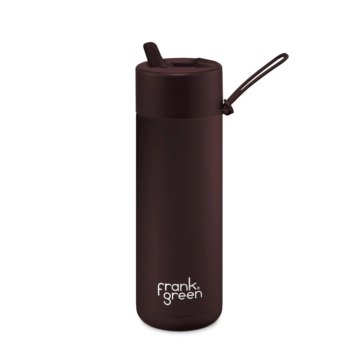 Chocolate Ceramic Reusable Bottle 20oz/595ml with Flip Straw Lid - Fra ...