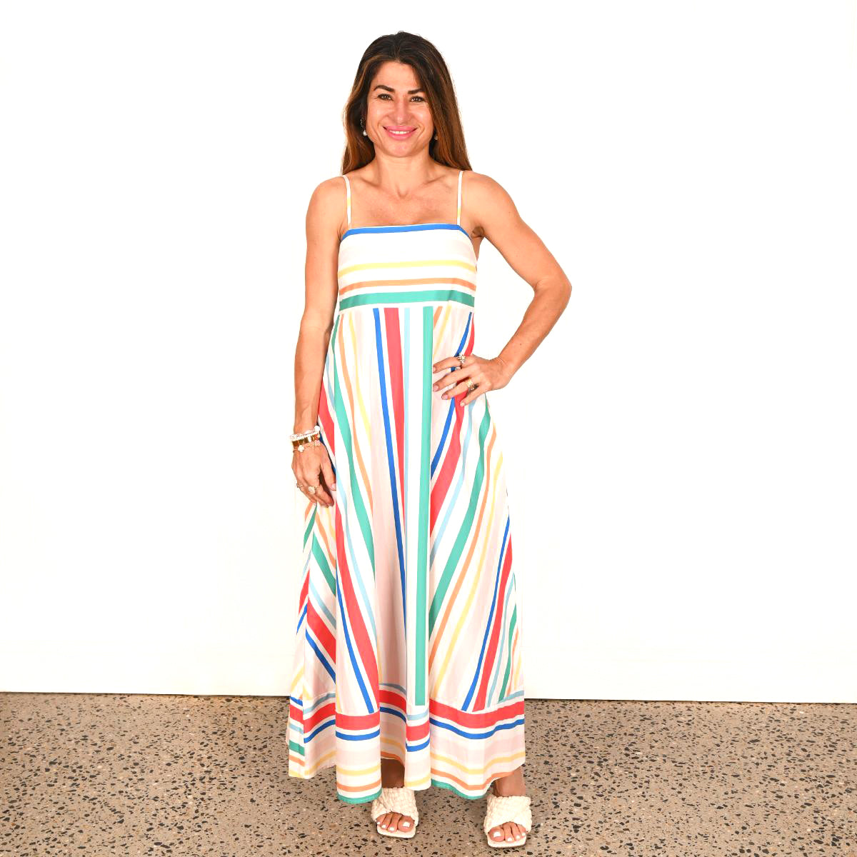 "Lara" Dress in Positano Beach Club Print - Palm Cove – By a Farmer's ...