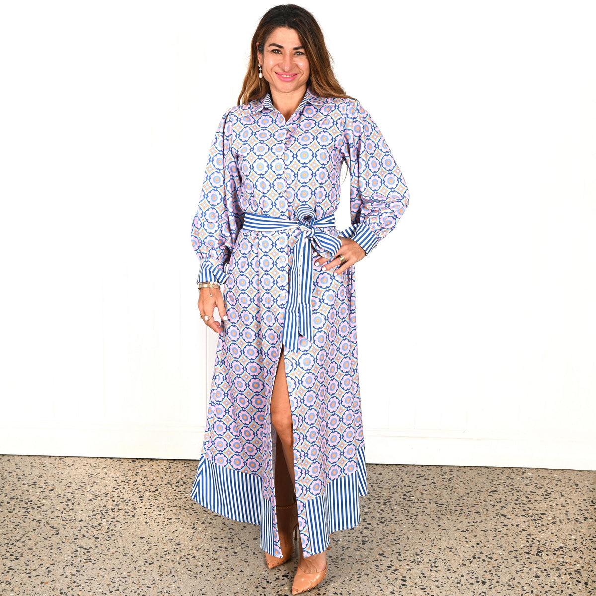 "Megan" Dress in Retro Revival Print - Palm Cove – By a Farmer's Daughter