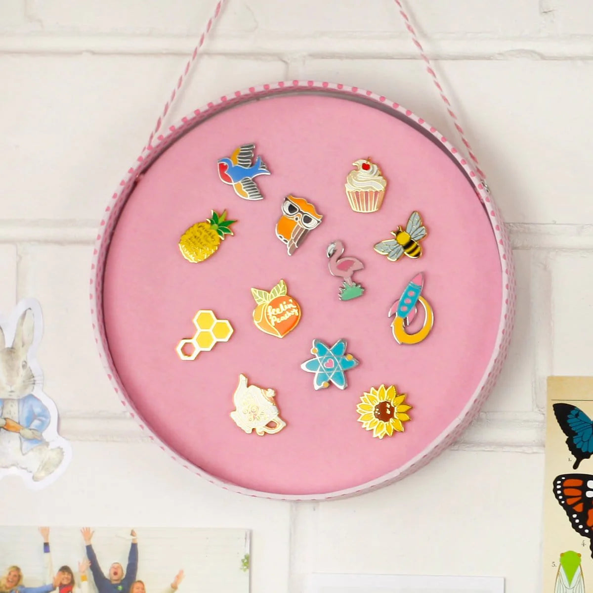 Pink Enamel Pin Collectors Box - Erstwilder – By a Farmer's Daughter