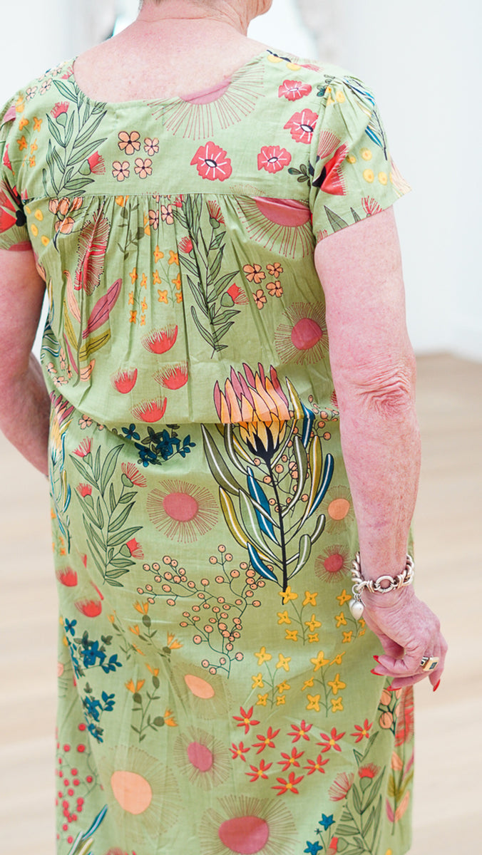 Olive Green Protea Print Nightie – By a Farmer's Daughter