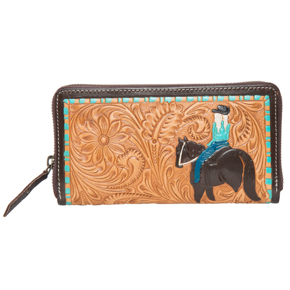 Tortle Tan Tooled Leather Wallet With Horse – By a Farmer's Daughter