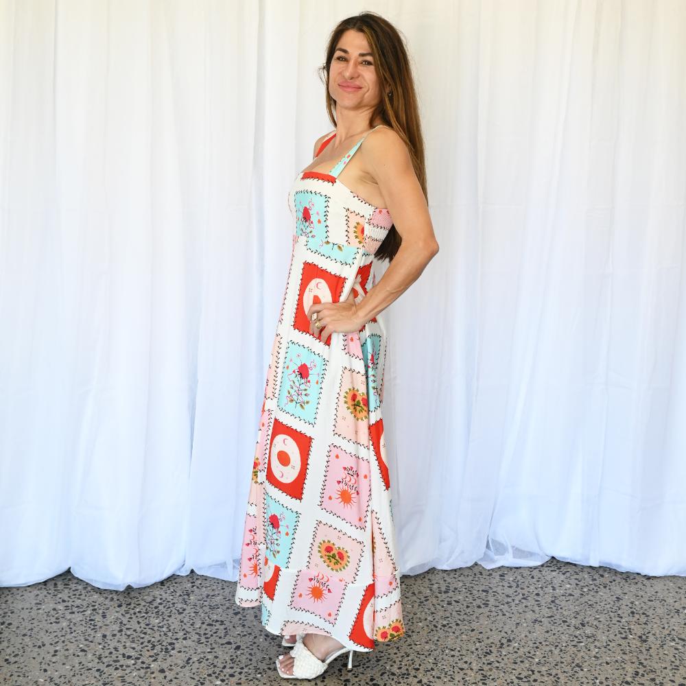 "Lara" Dress in Valentina Print - Palm Cove – By a Farmer's Daughter