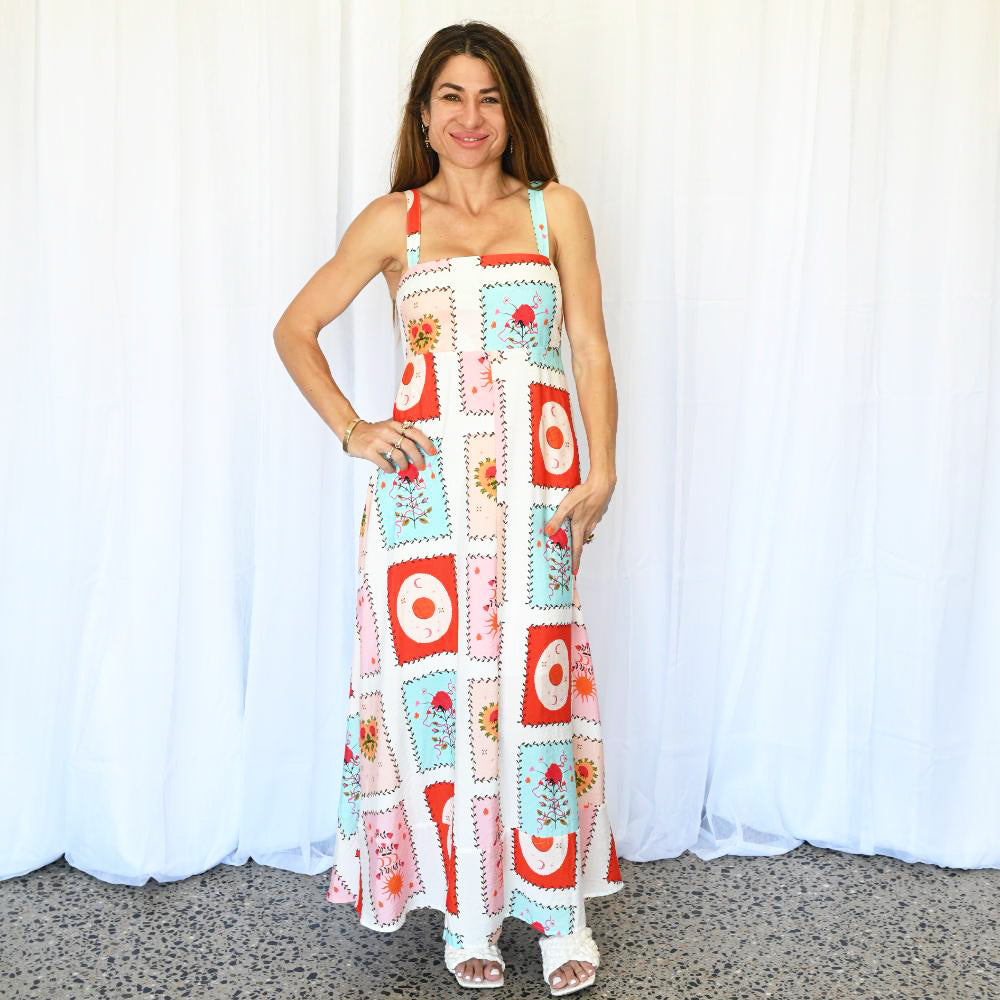 "Lara" Dress in Valentina Print - Palm Cove – By a Farmer's Daughter