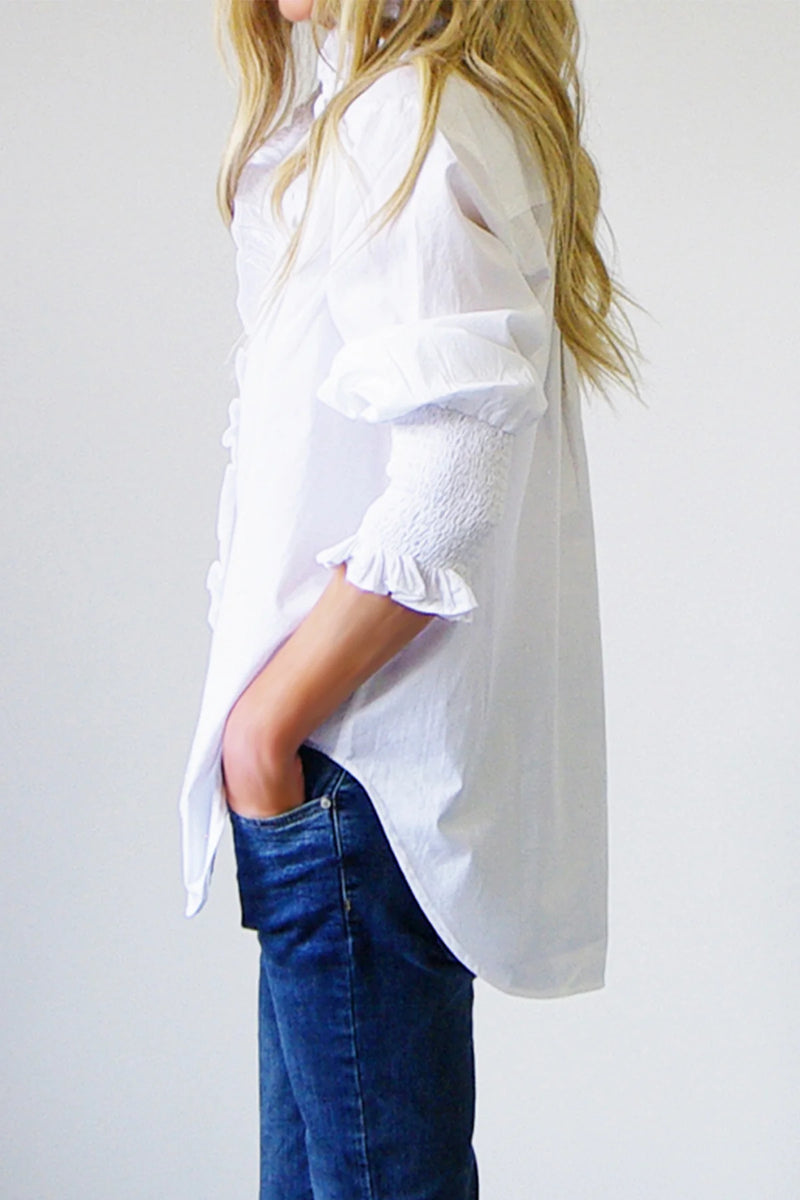 White Poppy Shirt - Who's Charlie – By a Farmer's Daughter